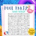 Pool Party WORD SEARCH Game: Printable Summer Activity (PDF) - Etsy