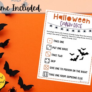 Halloween CANDY DICE Game Halloween Pass the Candy Game - Etsy