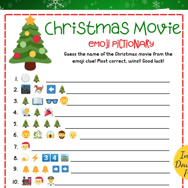 Christmas Pictionary - Etsy