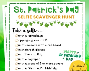 St. Patrick's Day SCAVENGER HUNT - St. Patrick's Day Party Game ...