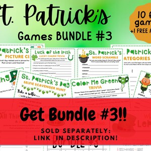LUCK of the IRISH Game - St. Patrick's Day Party Game - Printable St ...