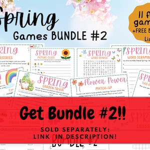 Spring GARDEN TRIVIA Game - Printable Spring Season Party Game - Spring ...