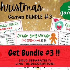 Christmas Party Games BUNDLE Printable Christmas Party Games Holiday ...