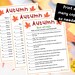 TRUE OR FALSE Fall Game Fall Trivia Game Fun Printable Autumn Activity ...