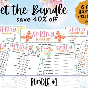Spring SCAVENGER HUNT Game Printable Spring Season Party Game Scavenger ...