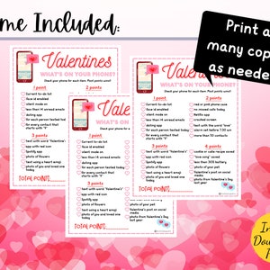 WHAT'S on YOUR PHONE Valentines Day Game Valentines Day Party Game ...