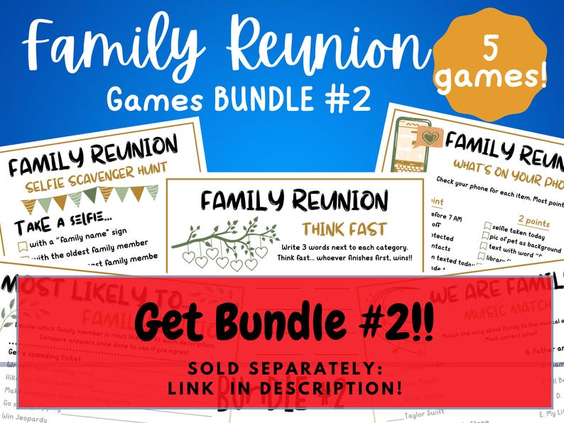 Family Reunion Game: MOST LIKELY TO, Printable Activity (digital ...