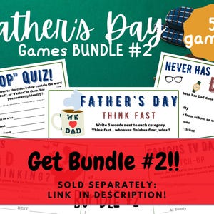 FAMOUS TV DADS Fathers Day Match - Fathers Day Party Game - Printable ...