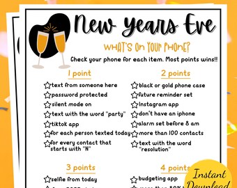 New Years Eve TRIVIA Game - New Years Eve Party Game - Printable New ...