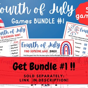 Fourth of July SCAVENGER HUNT - July 4th Party Game - Printable July ...