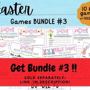 EASTER Party GAMES BUNDLE 6 Game Bundle Printable Easter Games and ...