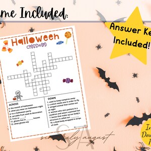 Halloween Word Search Halloween Crossword Halloween Games - Etsy