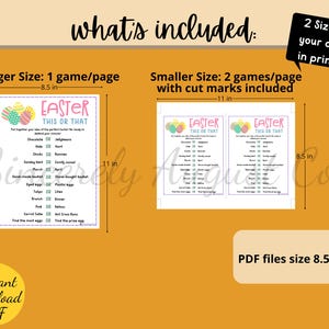 Easter THIS OR THAT Game - Easter Would You Rather - Easter Party Game ...