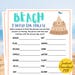 Beach FINISH the PHRASE Game: Summer Party Fun (printable PDF) - Etsy