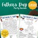 Fathers Day WORD SEARCH - Fathers Day CROSSWORD - Fathers Day Party ...
