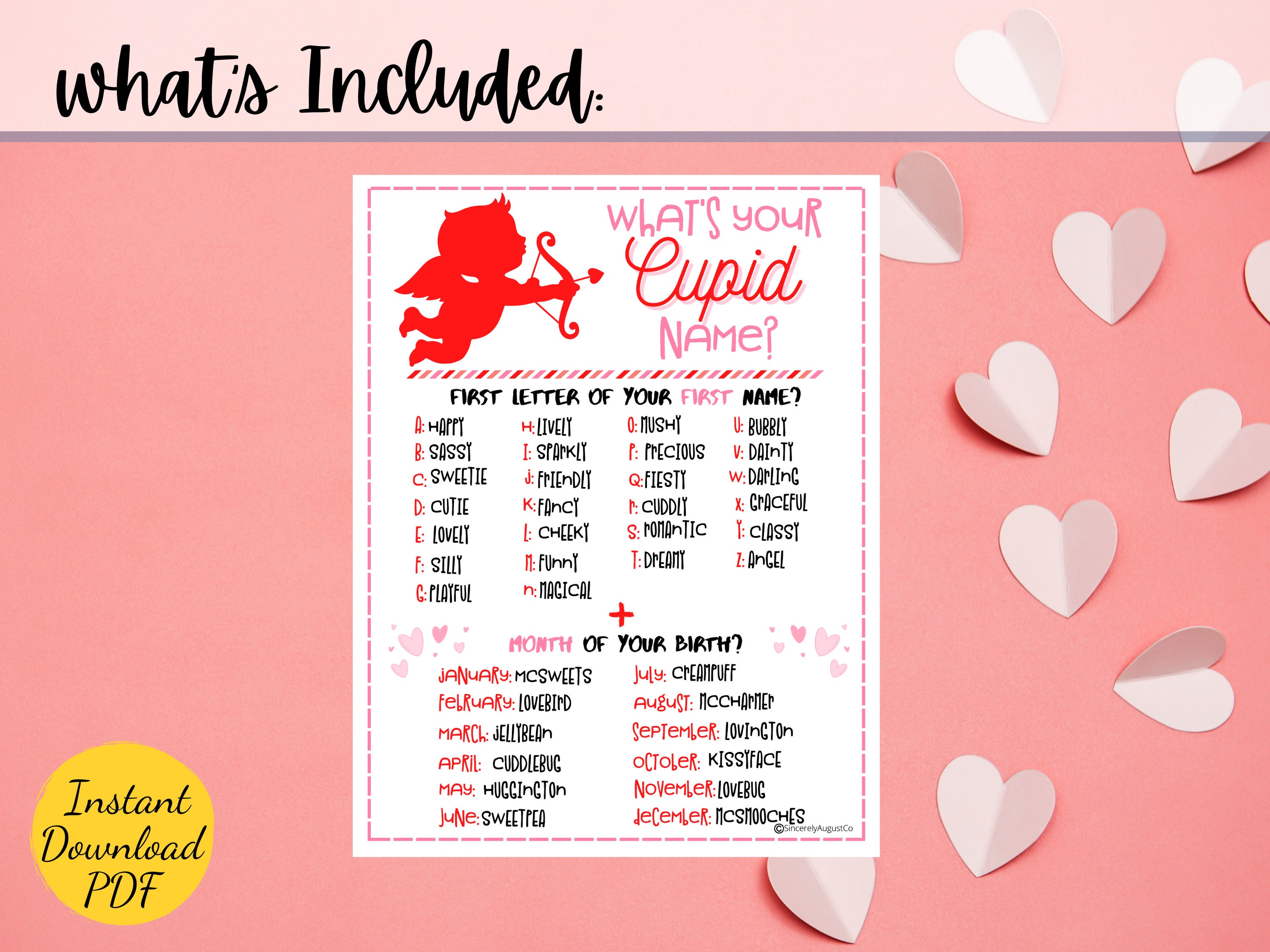 WHAT'S Your CUPID NAME Valentine's Day Love Name Valentines Day Party ...