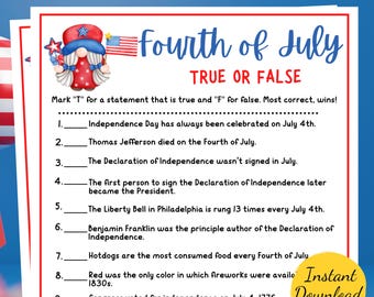 Fourth of July SCAVENGER HUNT - July 4th Party Game - Printable July ...
