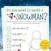BUILD A SNOWMAN Dice Game: Winter Printable Party Activity (PDF) - Etsy
