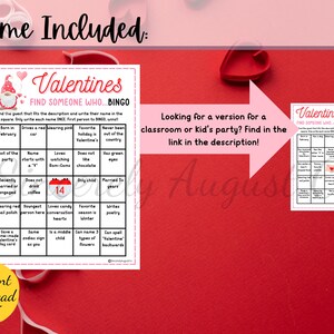 Valentine's FIND SOMEONE Who BINGO Game: Printable Party Game (digital ...
