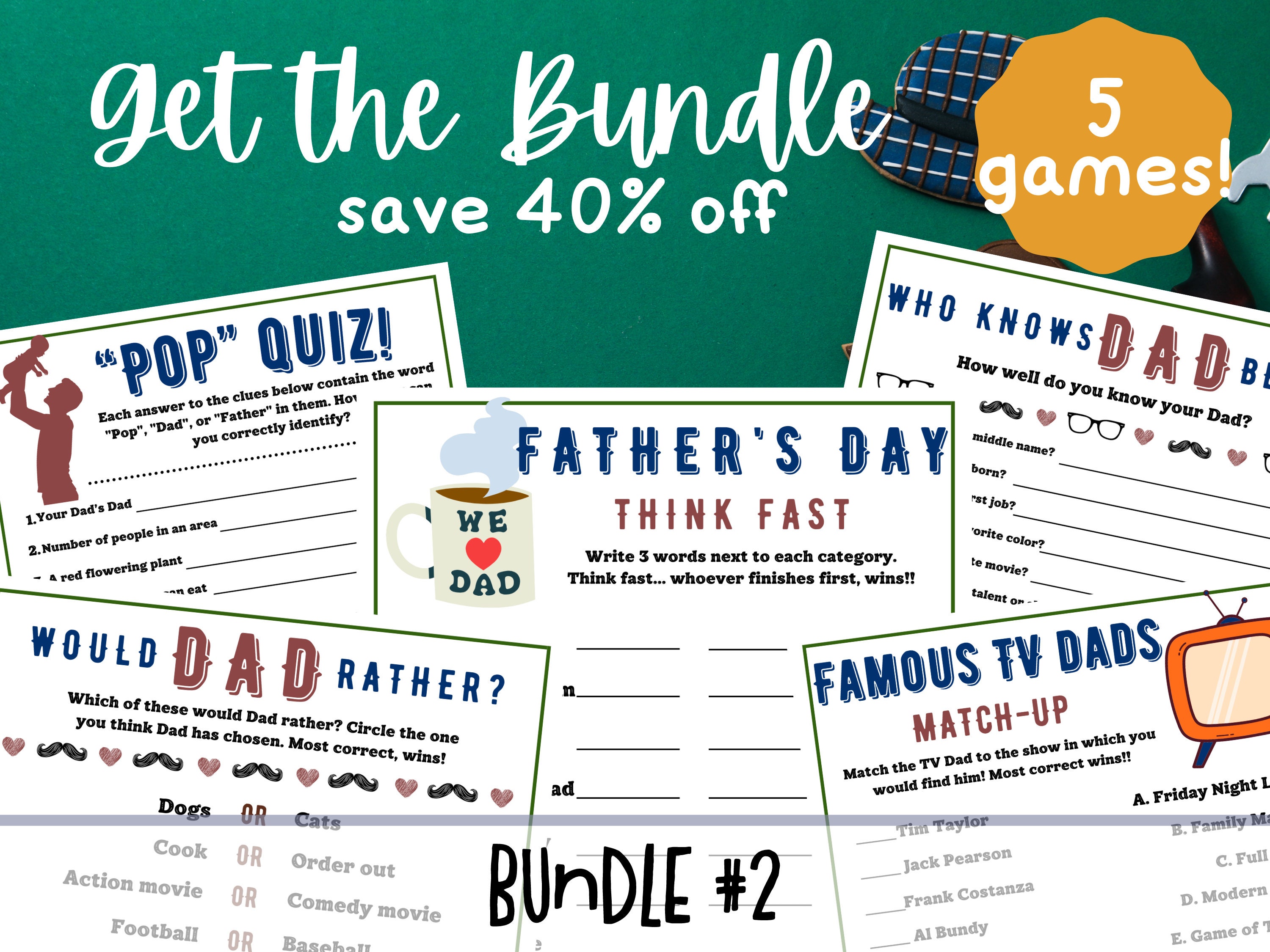 THINK FAST Fathers Day Game Printable Fathers Day Activity Fathers Day ...