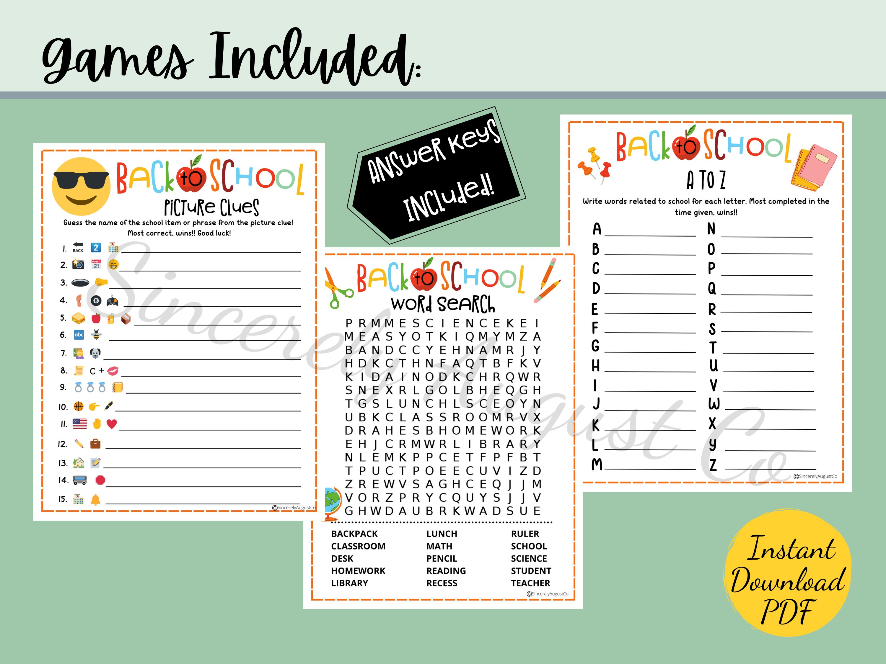 Back to School Games BUNDLE #1: Icebreaker Activities (digital Download ...