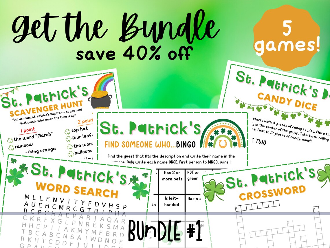 St. Patrick's Day WORD SEARCH St. Patrick's Day CROSSWORD St. Patricks ...