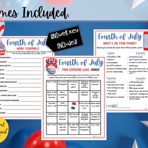 Fourth of July Games BUNDLE 10 Game Bundle Printable July - Etsy