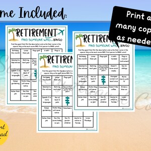 Retirement BINGO Game - Printable Retirement Work Party Game for ...