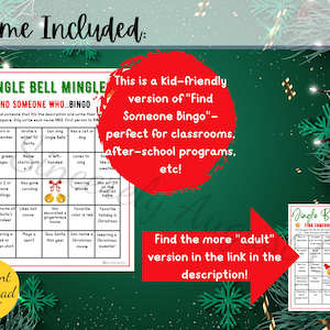 Christmas FIND SOMEONE Who BINGO Game: Kids & Adults (digital Download ...