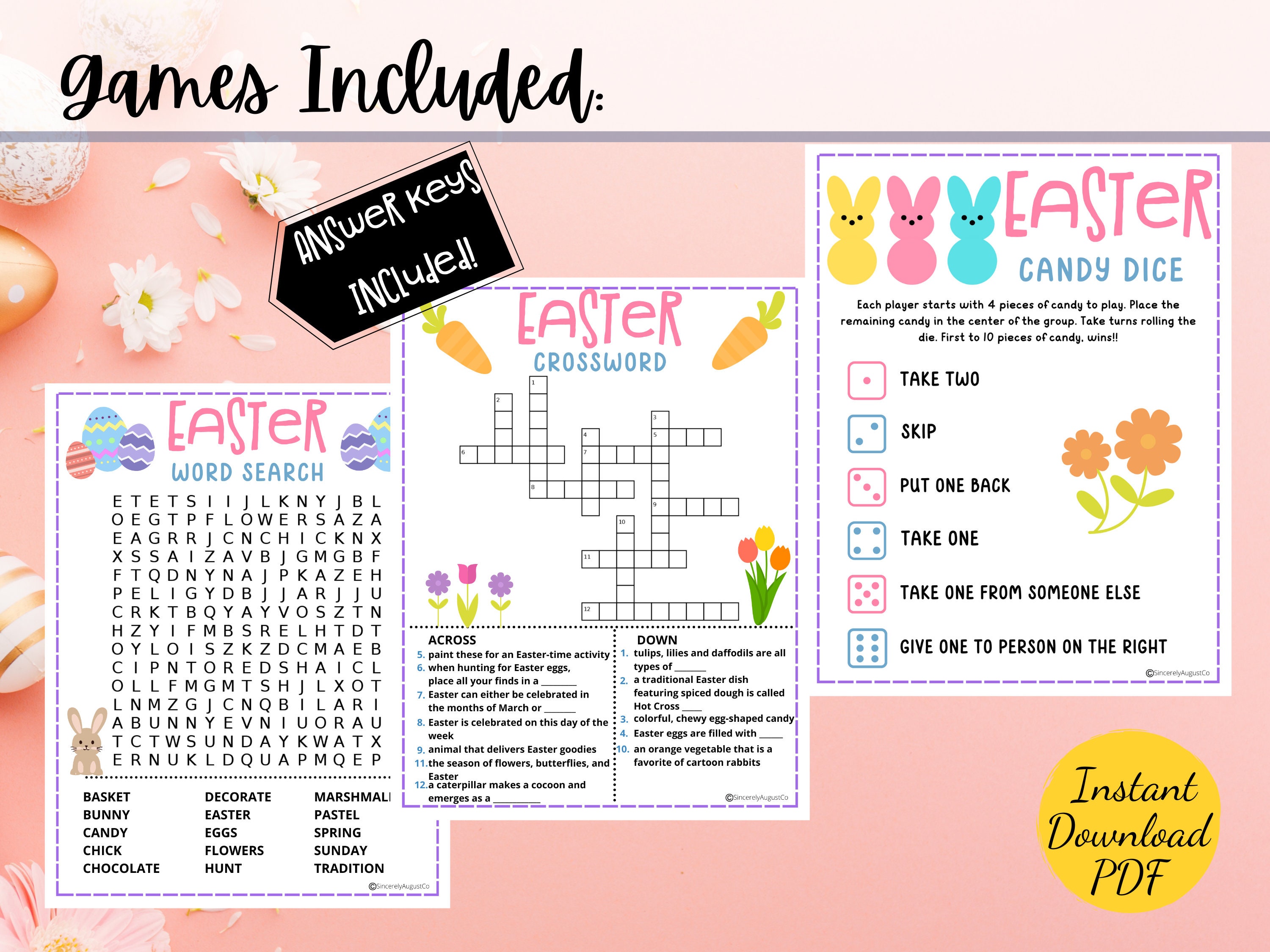 EASTER Party GAMES BUNDLE 6 Game Bundle Printable Easter Games and ...