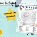 Fathers Day WORD SEARCH - Fathers Day CROSSWORD - Fathers Day Party ...