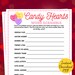 Candy Hearts WORD SCRAMBLE: Valentine's Day Party Game (printable PDF ...