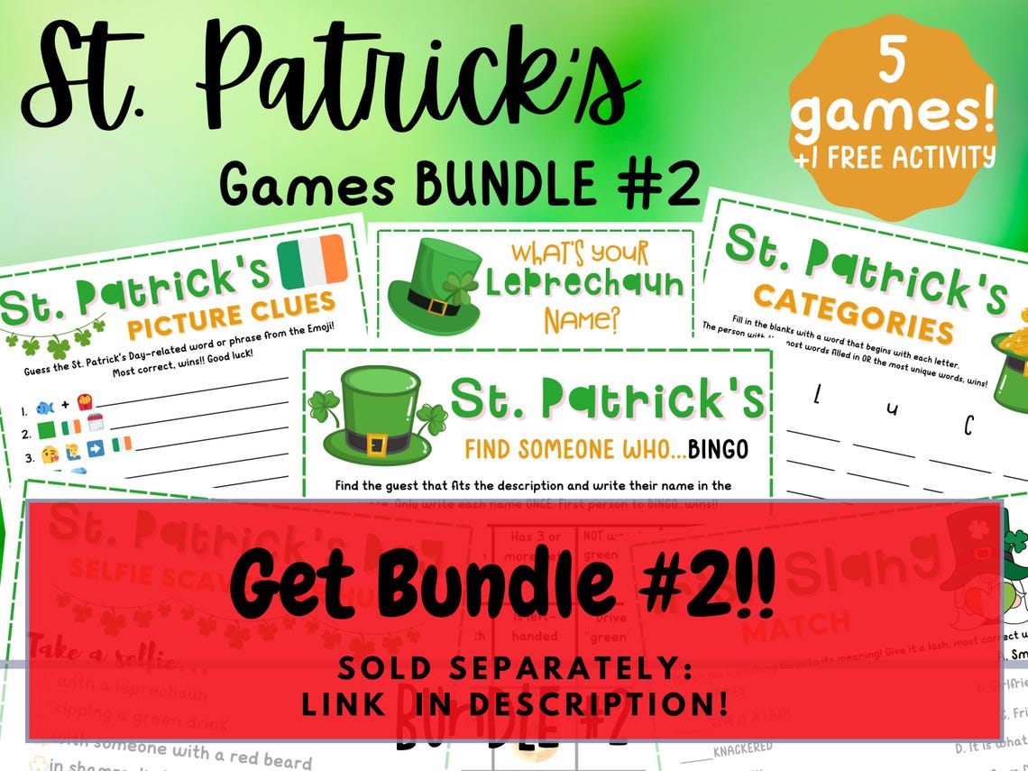 St. Patrick's Day IRISH SLANG MATCH Game (printable) - Etsy