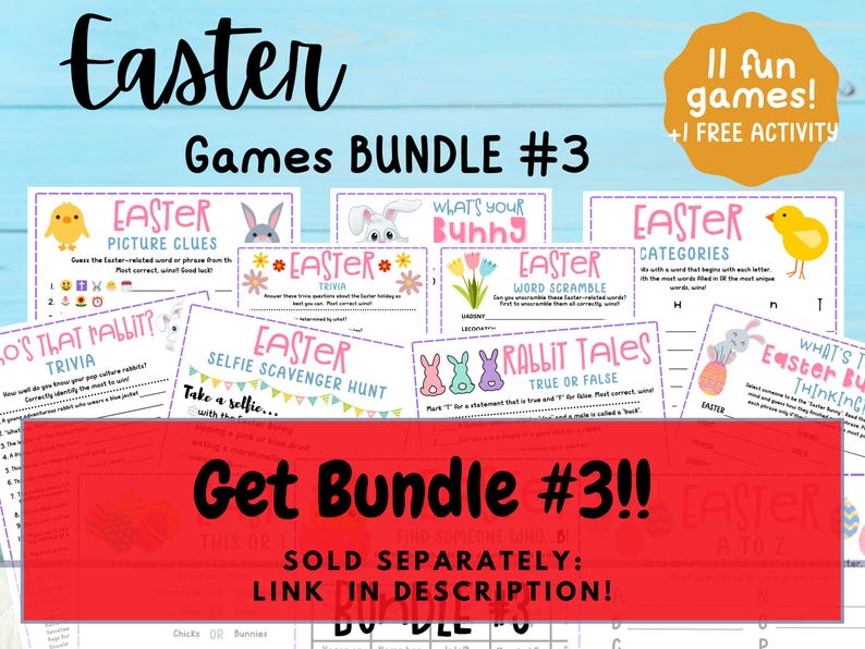 What's the EASTER BUNNY THINKING? Game - Easter Party Game - Printable ...