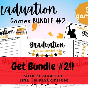 Graduation Party Games BUNDLE Printable Graduation Party Activities ...