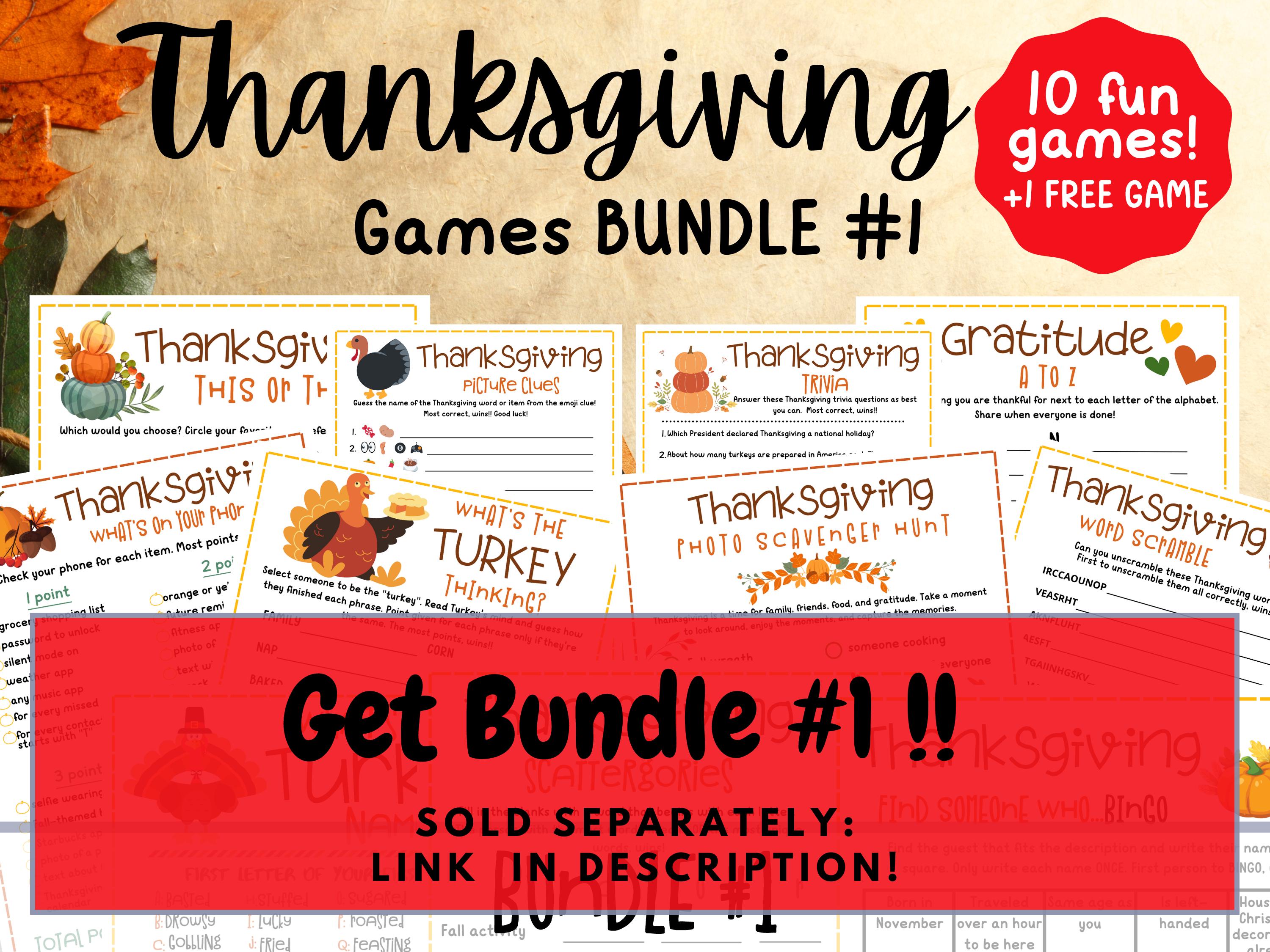 Thanksgiving WORD SCRAMBLE Game: Printable Turkey Day Activity (PDF) - Etsy