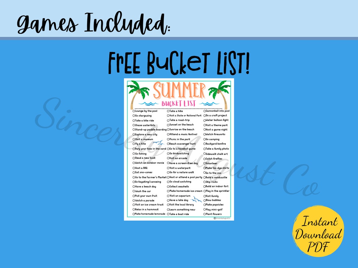 POOL Party GAME BUNDLE - 5 Printable Pool Party Games - Fun Pool Party ...