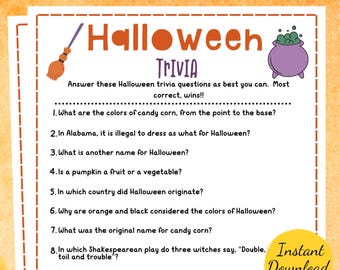 FINISH THE PHRASE Halloween Party Game - Printable Halloween Party ...