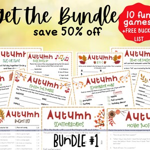 Fall MUSIC MATCH Game Printable Autumn Party Game Fall - Etsy