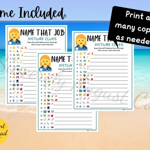 Name That Job PICTURE CLUES Game: Emoji Work Party Game (printable PDF ...