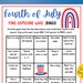 FOURTH of JULY BINGO Game July 4th Find Someone Who Bingo July 4th ...