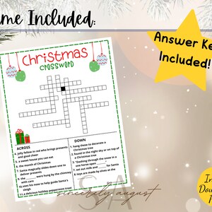 Christmas Word Search Christmas Crossword Christmas Games Printable ...