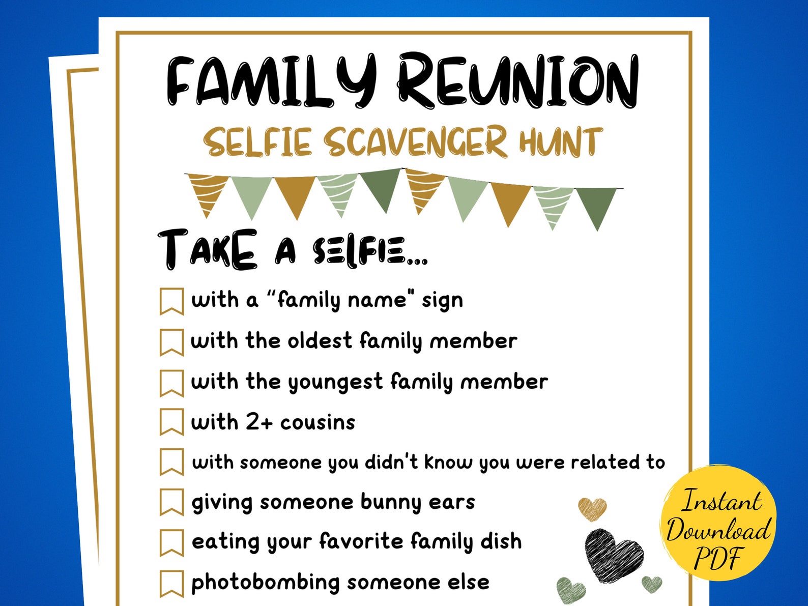 Family Reunion SELFIE SCAVENGER HUNT Family Reunion Party Game ...
