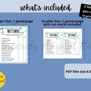 Retirement NEVER Has RETIREE EVER Game - Printable Retirement Party ...