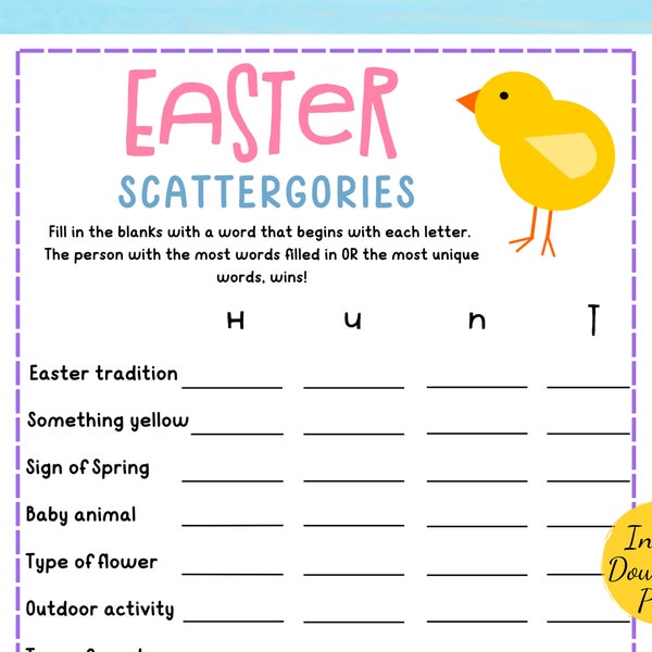 Scattergories - Etsy