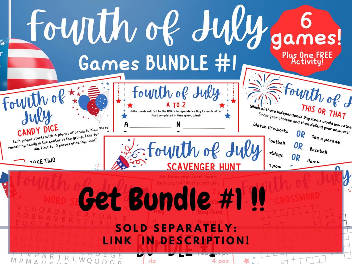Fourth of July A TO Z Game - July 4th Party Game - Printable July 4th ...