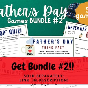 Father's Day POP QUIZ Game: Printable Trivia (PDF Download) - Etsy