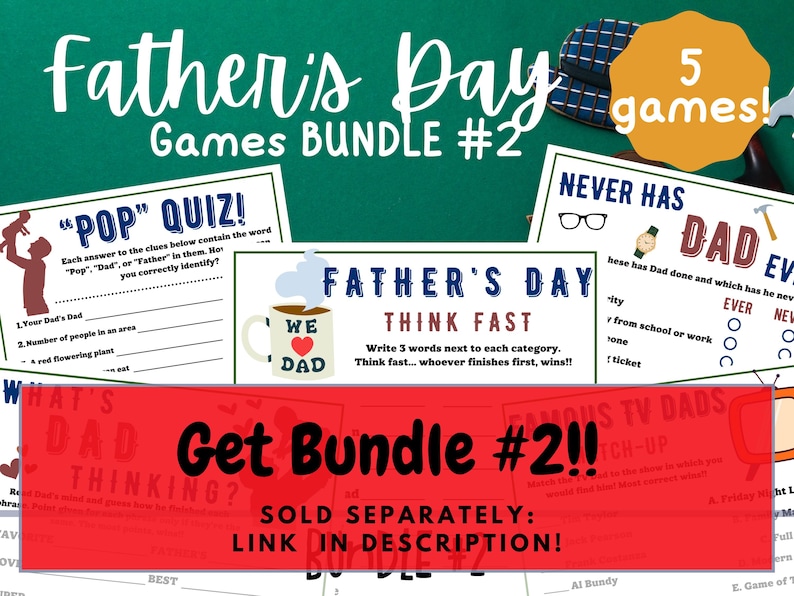 Father's Day POP QUIZ Game: Printable Trivia (PDF Download) - Etsy