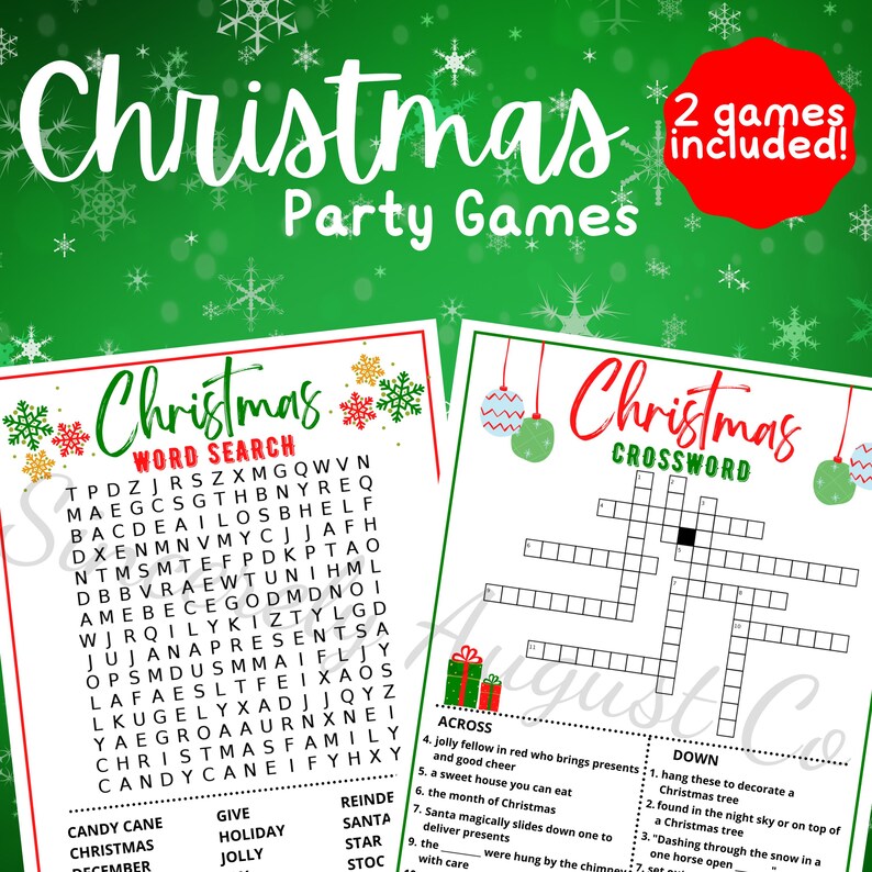 Christmas WORD SEARCH - Christmas CROSSWORD - Christmas Games ...