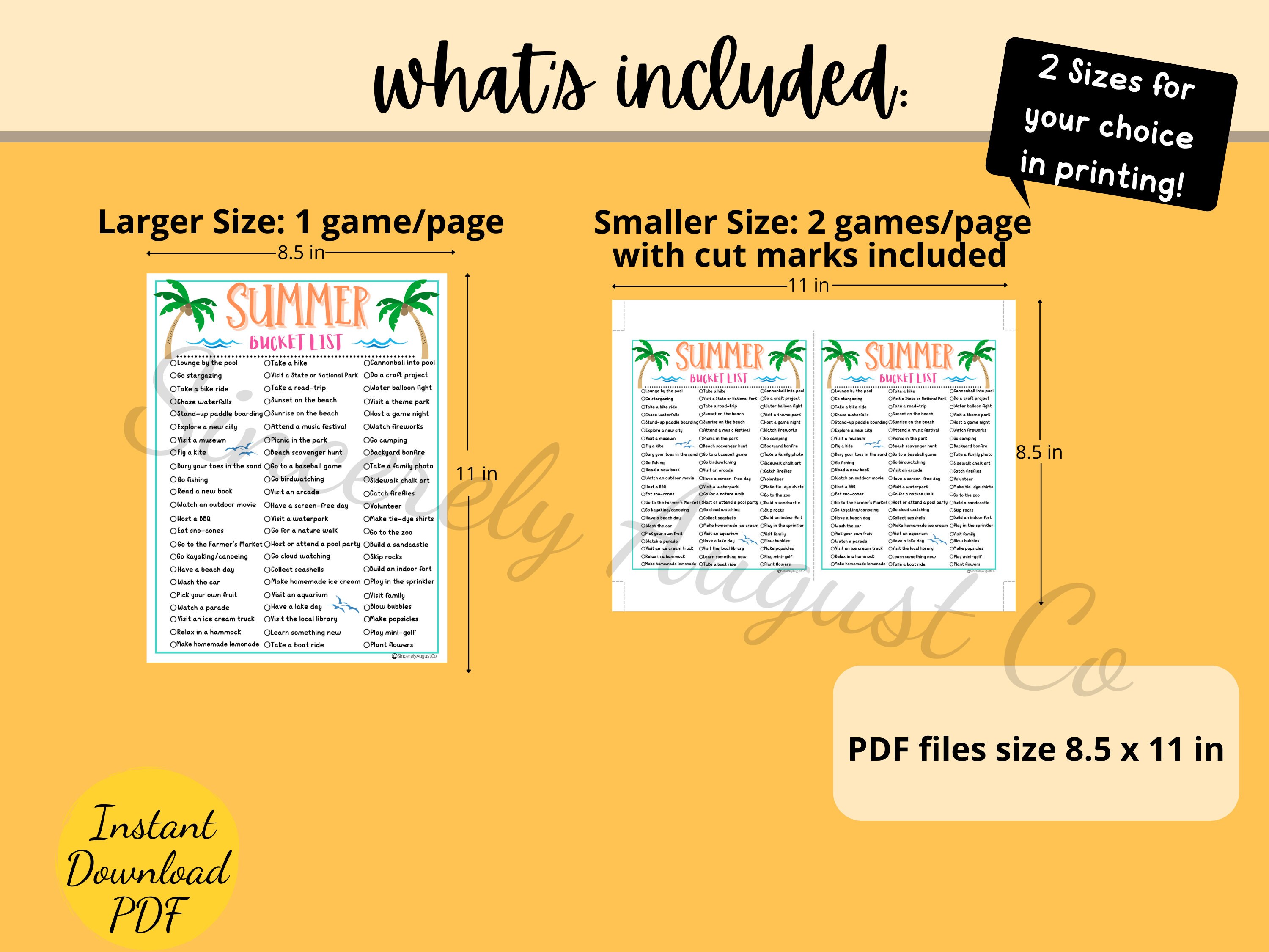 Summer BUCKET LIST: 60+ Fun Activities for Kids & Adults (PDF Download ...